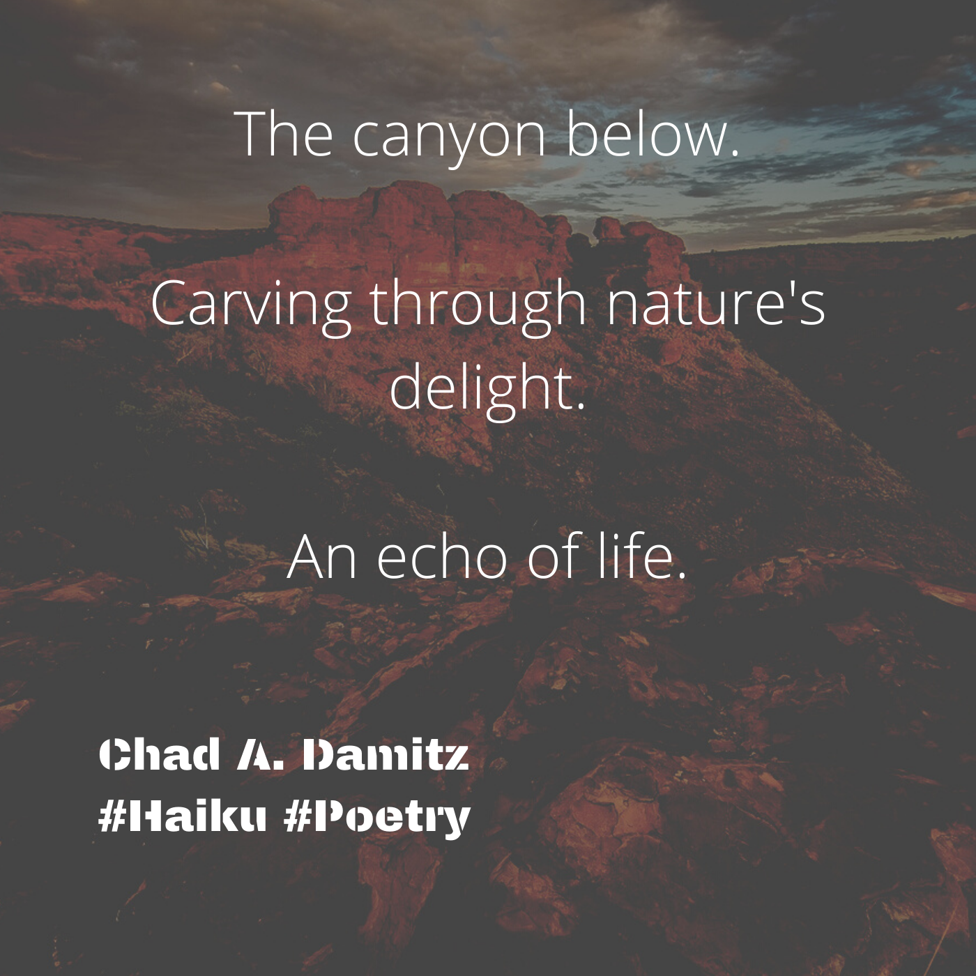 Haiku Poem: Canyon – Conform to Jesus